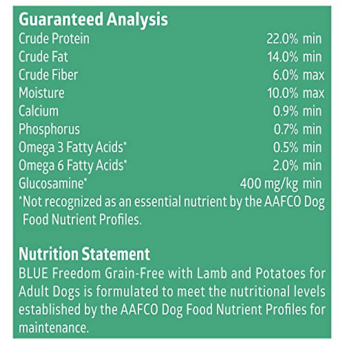 Blue Buffalo Freedom Grain Free Natural Adult Dry Dog Food, Lamb 24-lb