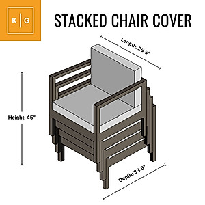 KHOMO GEAR Outdoor Stackable Stack Chair Cover, Grey