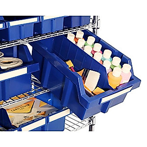 Storage Rack by Member's Mark Features 24 Durable Bins, 3-Inch Wheels and Zinc-Plated Steel Construction,Perfect for Efficient Organization