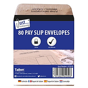 Tallon Just Stationery 100x110mm Wage Packet (Pack of 80)