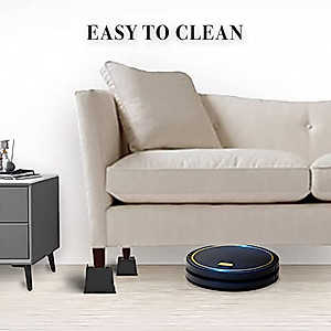 Jeethemy Bed Risers, 6-inch Furniture Risers for Desk/Couch/Sofa/Table and Chair Leg Lifts,Widen and Enlarge The Design Heavy Duty Set of 4, Supports up to 6600 lbs,XL Rectangle Black