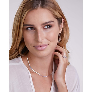 MILLA Teardrop Earrings - Designer Silver Statement Earrings or Gold Dangle Earrings for Women Trendy Upscale Dangly Earrings (Double Teardrop/Sterling Silver Plated)