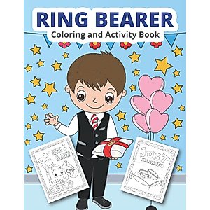 Ring Bearer Coloring and Activity Book: Wedding coloring and activity book for boys
