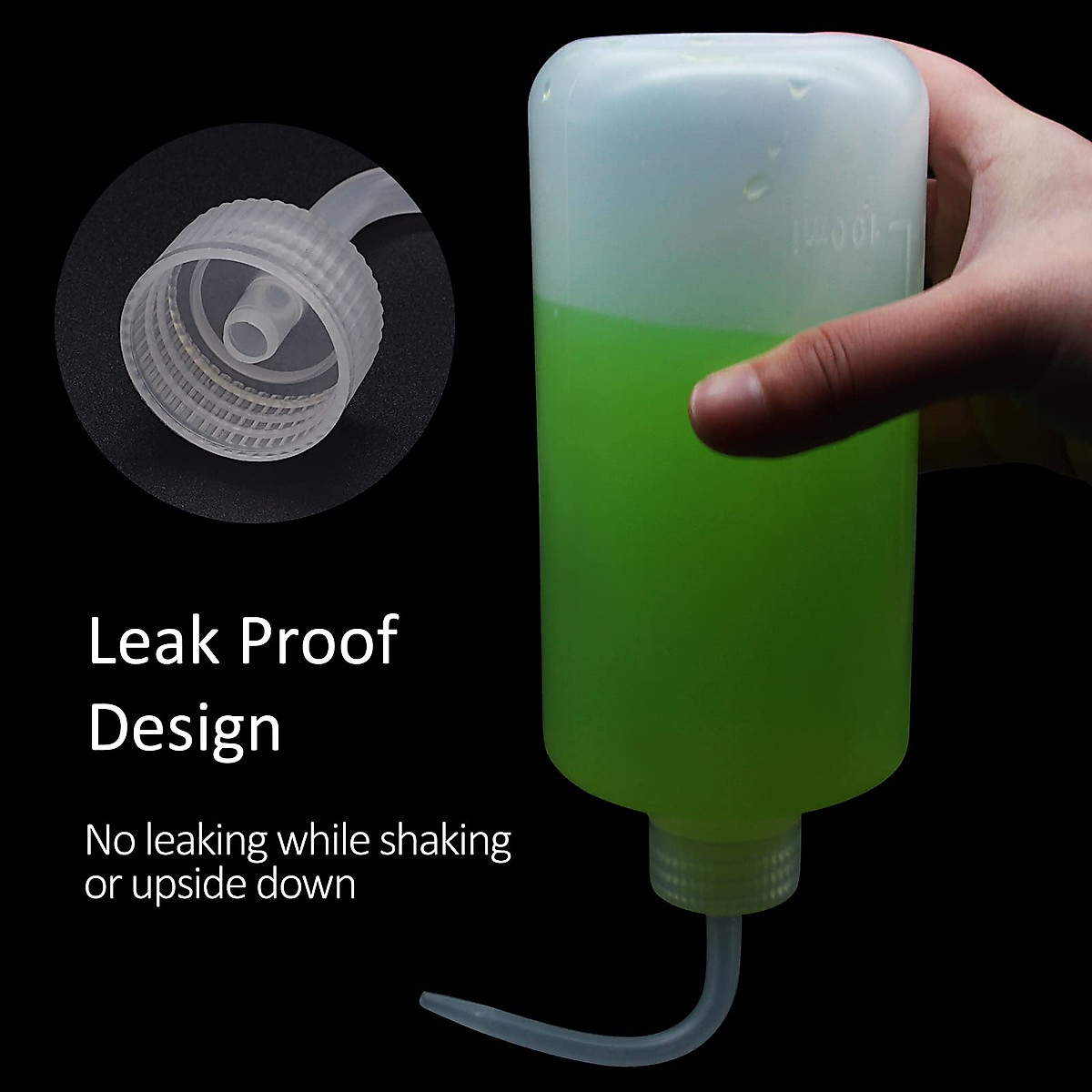 Autdor Wash Bottles 2Pcs Squeeze Bottle 500ML | 16OZ Plastic Safety Wash Bottle Watering Tools Economy Squeeze Bottle for Green Soap Cleaning Washing Bottle