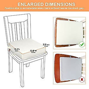 Booster Seat for Dining Table Toddler, Portable Big Size Strong Support Booster Chair for Toddlers Eating, Linen Cover Detachable High Density Sponge Baby Child Kid Booster Seat