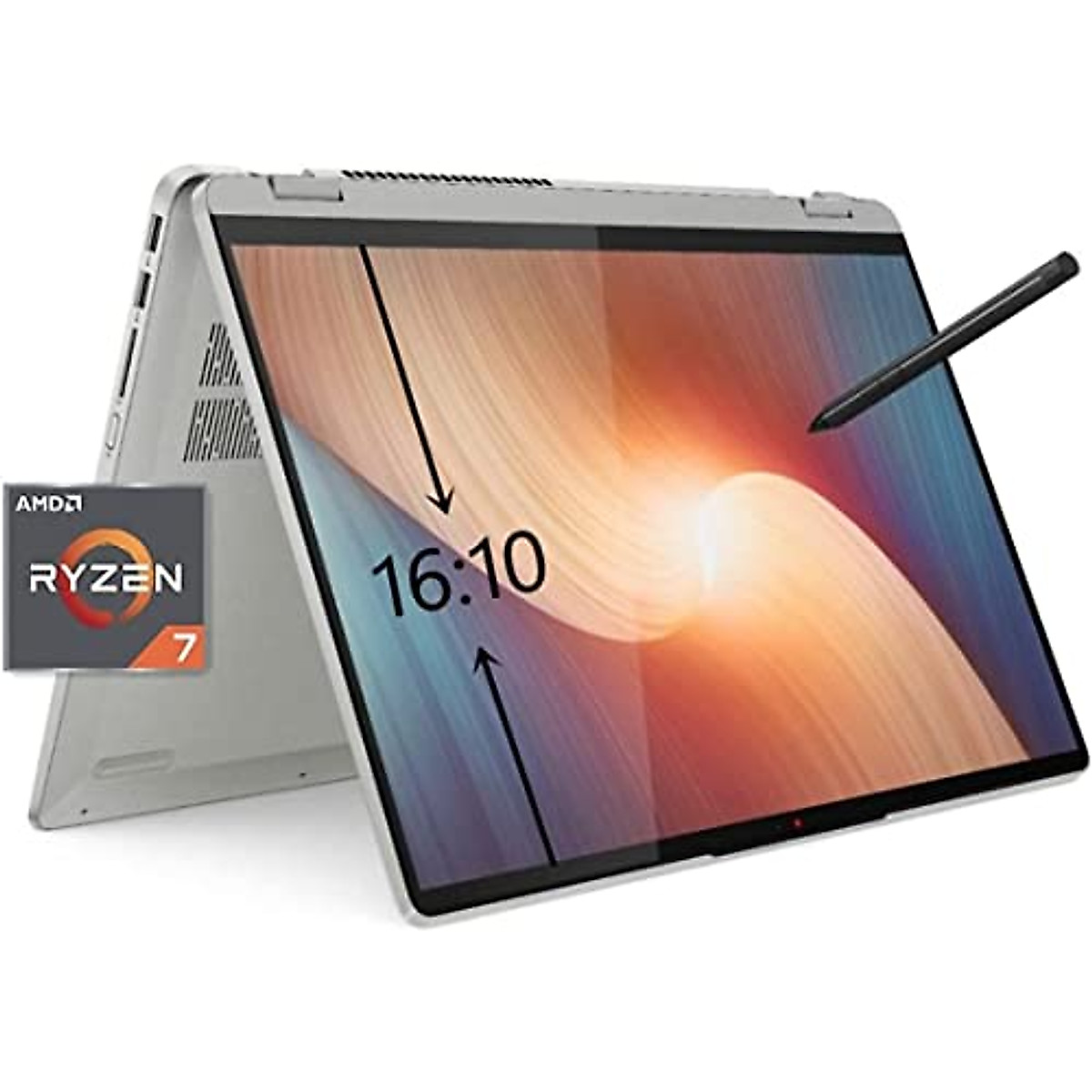 Lenovo IdeaPad Flex 5 2-in-1 Laptop, 16" (1920 x 1200) 16:10 IPS Touchscreen, AMD Ryzen 7 5700U, Digital Pen, FHD Webcam, Fingerprint, Windows 11, w/Mouse Pad (16GB RAM | 1TB PCIe SSD)