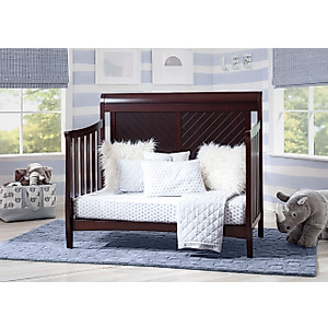 Delta Children Bennington Elite 4-in-1 Convertible Baby Crib, Dark Espresso, Sleigh