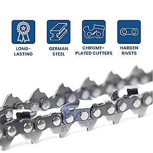 ZENTOP 18 Inch Chainsaw Chain, 3-Pack, 325" Pitch, 050" Gauge, 72 Drive Links, B1S-72DL, Fits Husqvarna 440, 445, Poulan 4600, 4620, and More