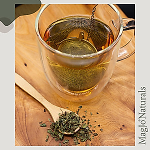 MagJo Naturals Lemon Balm Tea, Bulk Herbal Tea, Loose Leaf Melissa Officinalis, Caffeine Free, Cut and Sifted, 1 pound (16 ounces) (1 pack)