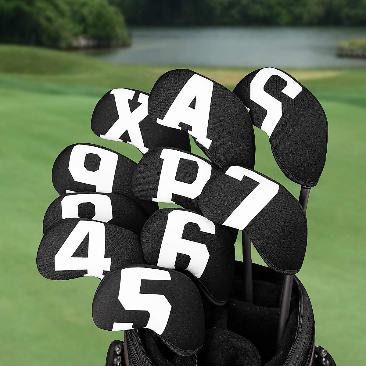 Golf Iron Covers,Golf Iron Head Covers with Colorful Number Neoprene Golf Iron Covers Set,Golf Club Head Covers for Iron Set Fit All Brands Golf Iron Headcovers 4/10pcs