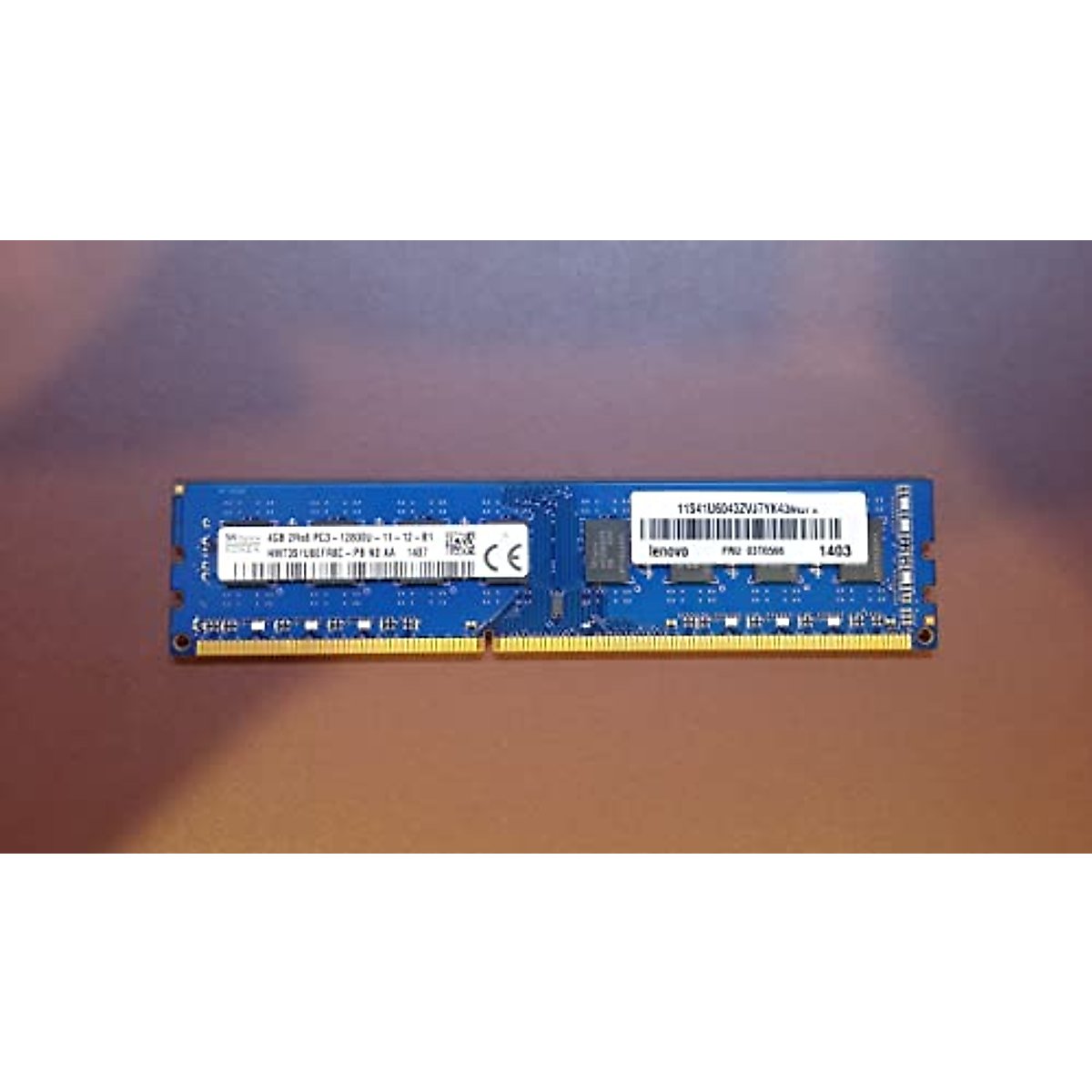 Hynix 4GB PC3-12800 DDR3- 1600MHz non-ECC Unbuffered CL11 240-Pin DIMM HMT351U6CFR8C-PB