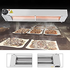 24'' Food Heat Lamp Electric Buffet Warmer Lights,500W Overhead Food Warmer Adjustable Temperature Control Heating Lamps for Chips Churros Buffet Kitchen Restaurants