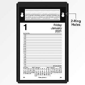2021 Daily Desk Calendar Refill by AT-A-GLANCE, 5" x 8", Loose-Leaf, Pad Style (E4585021)