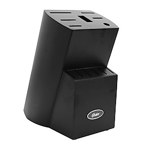 Oster Wellisford High-Carbon Stainless Steel Cutlery Set, 14-Piece, Black/Silver