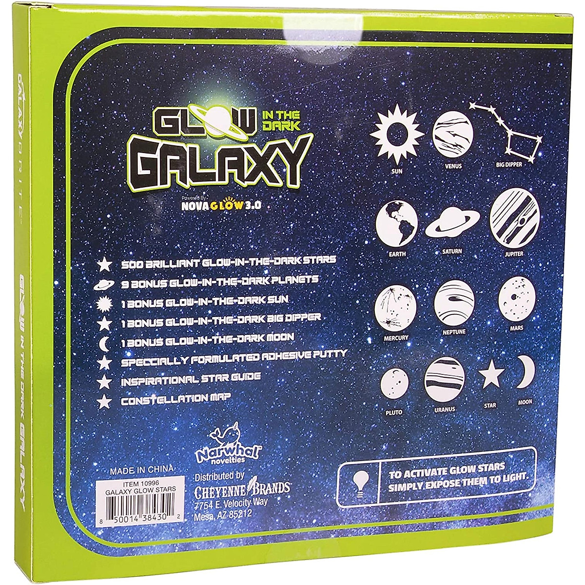 Glow in The Dark Stars for Ceiling, 500-Count, Largest Ceiling Glow Stars Assortment Includes Jumbo Sun, All 9 Planets, Bonus Moon and Entire Big Dipper Constellation Plus More! Stocking Stuffers