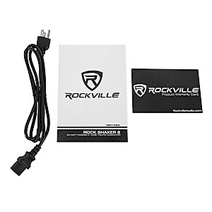 Rockville Rock Shaker 8" Inch Black 400w Powered Home Theater Subwoofer Sub