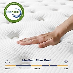 Vesgantti Twin Mattress 8 Inch Innerspring Multilayer Hybrid Single Mattress - Ergonomic Design with Memory Foam and Pocket Spring Mattress Twin Size - Box Top Series Medium Firm Feel