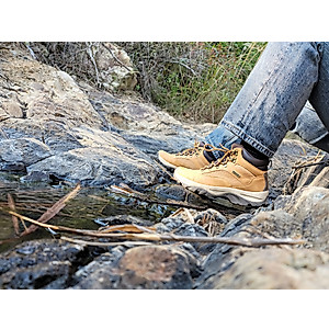 CC-Los Men's Waterproof Hiking Boots Work Boots Lightweight & All Day Comfort Black Size 8-14