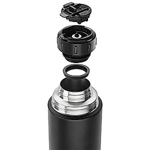 Zwilling 1007756 Vacuum Flask 1 Litre Black, 18/8 stainless steel