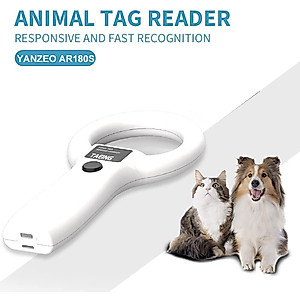 TAEING Pet Mircochip Scanner 134.2kHz Pet Chip Scanner, RFID EMID Animal Handheld Reader Support FDX-B(ISO 11784/11785) Animal Chip Scanner for Pet Dog Cat