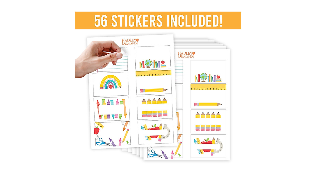 56 Classroom Name Tags Self Adhesive Stickers - Easy Organization