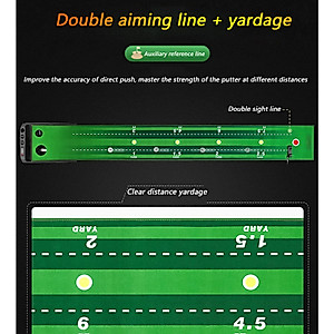 cghhome Golf mat, Indoor Golf Putting Practice, Home Simulation Turf Golf Training Blanket, Portable Mini Set, All-Round Electric Ball Return, Professional Golf Practice Equipment (Color : 2, Size :