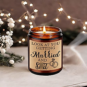 LEADO Scented Candles - Funny Wedding Gifts, Engagement Gifts for Women, Friends - Bridal Shower Gifts, Bride, Bride to Be Gifts for Her, Newlywed Gifts for Couples, Bride, Groom Gifts, Marriage Gifts