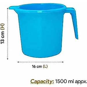 1 CON FASHION HUB Homely Bathing Mug,Certified Bath Water Mug,Capacity 1.5Litre (1)