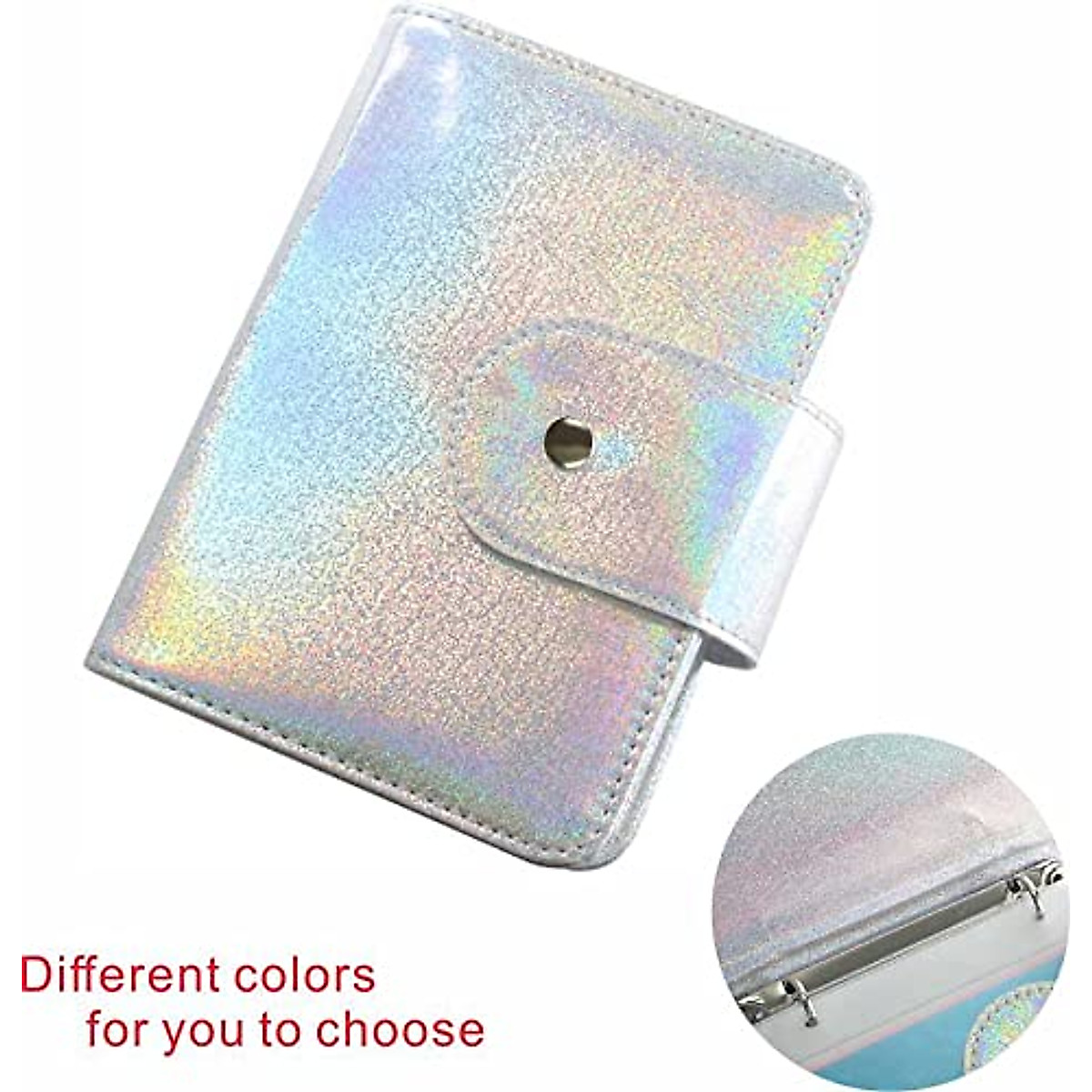 DRDS 20 Slots Nail Art Stamp Plate Holder Stamping Plates Storage Bag Cases Rainbow Practical Empty Rectangle Plates Big Size 6.0X12.0CM Organizers