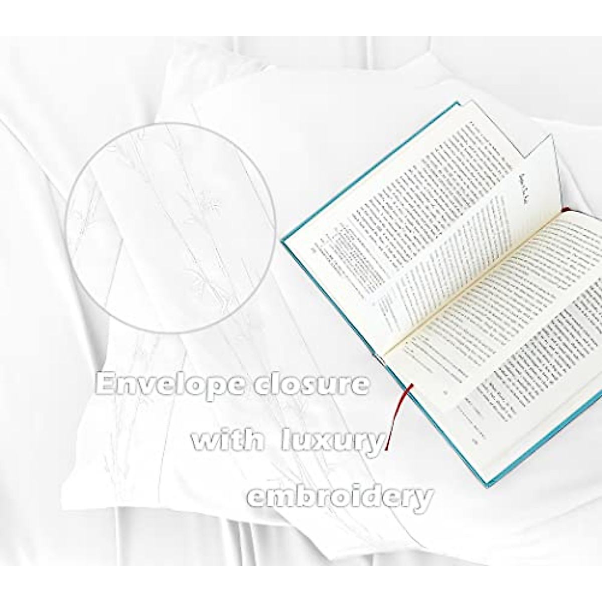 MCO Bedding Twin Bed Sheets Set - 100% Bamboo Sheets - Cooling Breathable Bedding Set with 16" Deep Pocket (3 Pieces, Twin, Warm White)