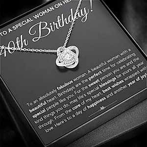 FG Family Gift Mall 40th Birthday Gifts Women, 40 Year Old Birthday Gift Ideas For Women, Best Gifts For 40 Year Old Woman, Stainless Steel, Cubic Zirconia