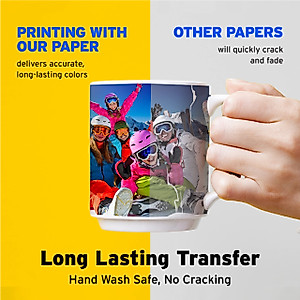 Printers Jack Water Slide Decal Paper Inkjet 20 Sheets A4 Size Premium Water Slide Transfer Paper Clear Transparent Printable Waterslide Paper for Tumblers, Mugs, Glasses DIY