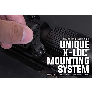 Monstrum 3-9x32 AO Rifle Scope with Illuminated Range Finder Reticle and Parallax Adjustment | ZR252 Quick Release Scope Mount | Bundle