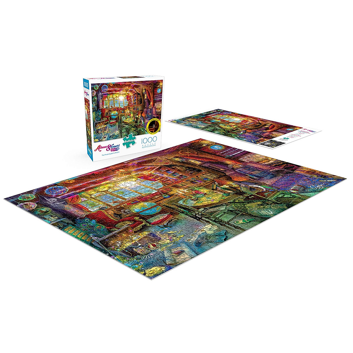 Buffalo Games - Aimee Stewart - The Pirate Captain's Dream - 1000 Piece Jigsaw Puzzle with Hidden Images