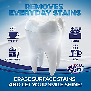 Dental Duty Teeth Whitening Strips – 28pcs Vegan White Strips for Teeth Whitening – Enamel-Safe Teeth Whitener – Removes Coffee & Tea Stains – Non-Toxic, Sensitivity-Free Teeth Whitening Kit.