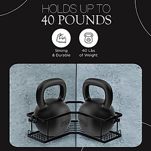 SAROEL Shower Caddy 2 Pack, No Drilling, Self Adhesive Shower Organizer for Bathroom Storage&Shower Shelves,Large Capacity (8 Hooks), Rustproof Stainless Steel Bathroom Organizer &Storage