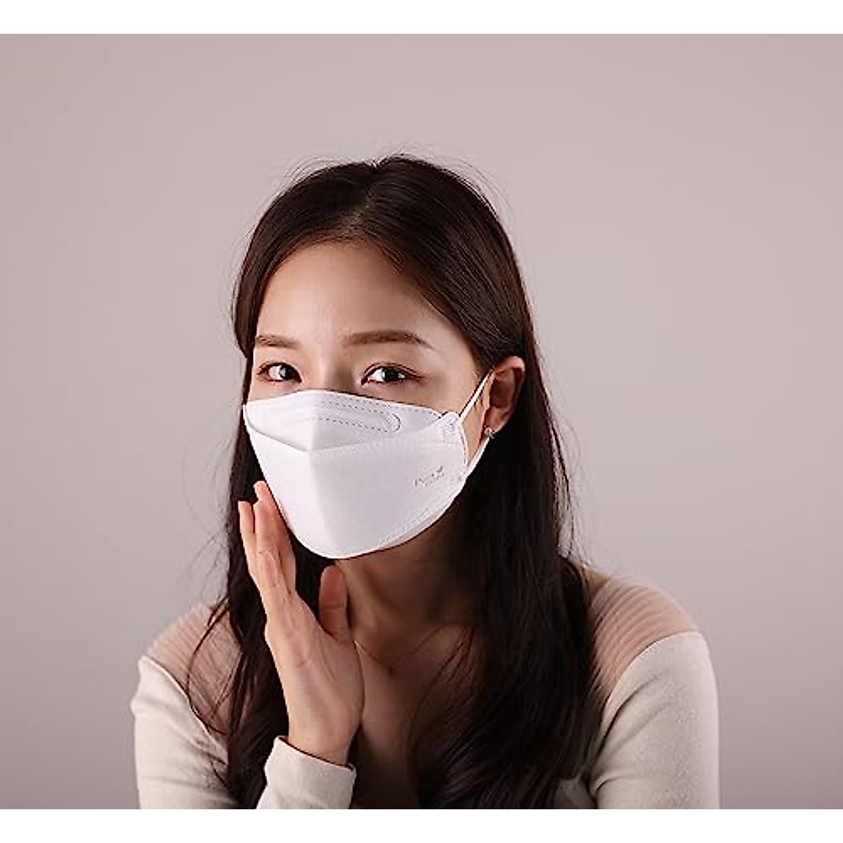 PUREMATE [30 Packs Made in Korea KF94 Face Mask White Black Individual Wrapped Filter Efficiency ≥ 94% (Medium(Pack of 30), White)