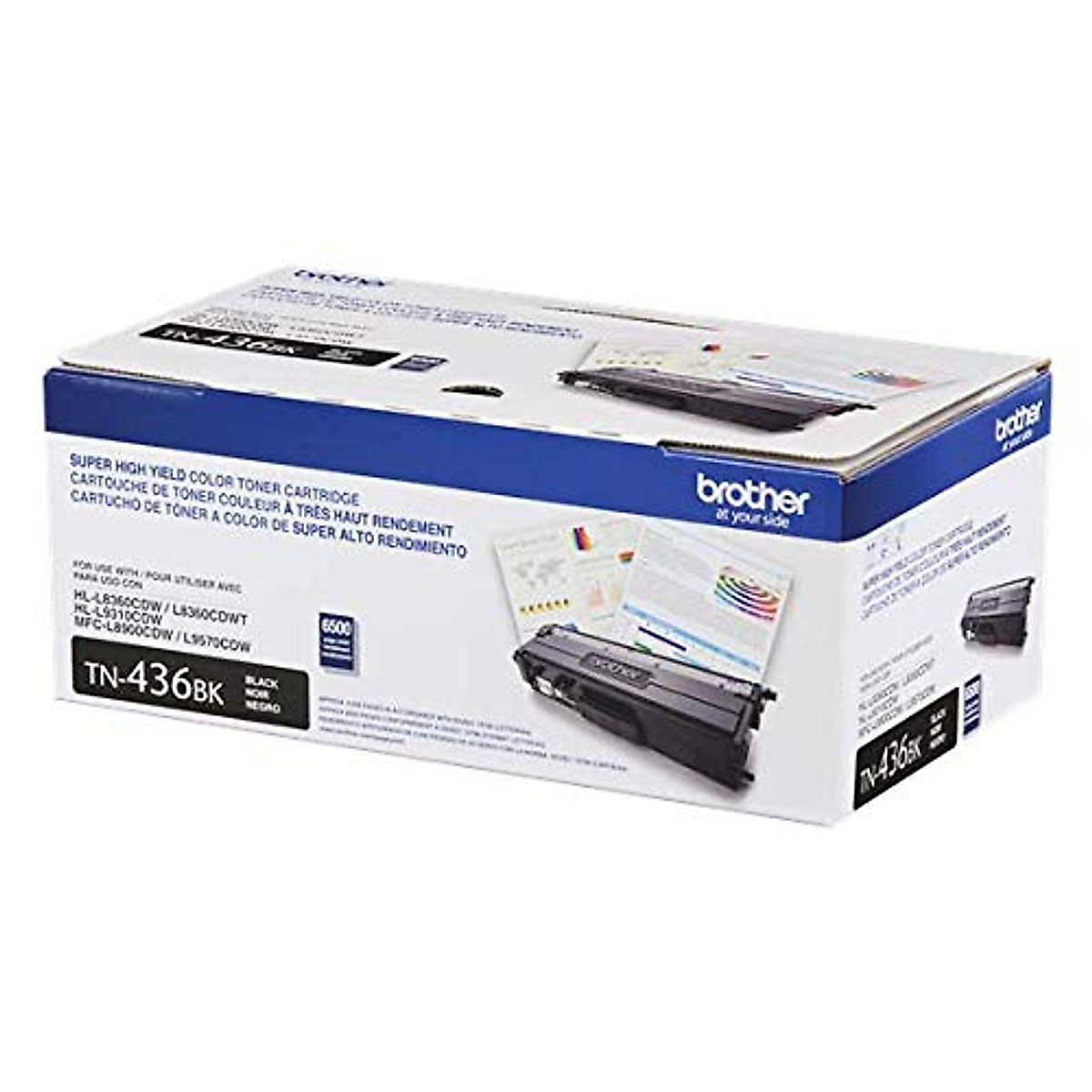 Brother TN436BK Super High Yield Toner-Retail Packaging, Black, Pack of 4