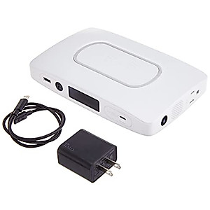 HALO Power Station 100, Portable 110VAC/100Watt w/AC Outlet, USB Ports, Wireless Phone Charging Station, Floodlight, Carry-on Approved, Pearl White