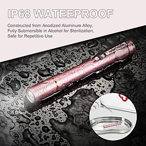LUMINTOP IYP365 LED Penlight, Super Bright High Color Rendering Nichia LED Aluminum Alloy Pen Light for Diagnostic, IPX-8 Waterproof, 3 Modes, Powered by 2AAA Battery