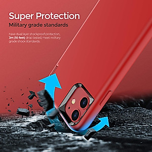 ORIbox for iPhone 13 Pro Max Case Red, [10 FT Military Grade Drop Protection], The Liquid Silicone Heavy Duty Shockproof Anti-Fall Case for iPhone 13 Pro Max,6.7 inch, Red