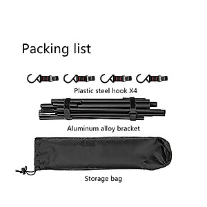 phsmoo Folding Hanging Rack Travel Camping Shelf Triangle Rack Assembly Storage Picnic Rack