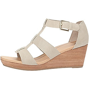 Dr. Scholl's Shoes womens Barton Wedge Sandal, Grey Snake, 8 US