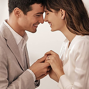 Molioaki 1-1/3 Carat (ctw) moissanite engagement rings for women Platinum Plated Silver ring moissanite rings- 6.5