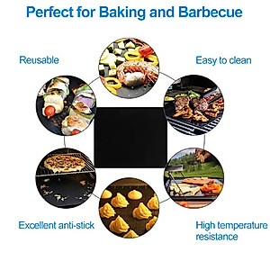 TeHappy Oven Liners for Bottom of Oven and Red Oven Rack Guards and Silicone Basting Brush Set of 5, 23.6"x15.75" Large Heavy Duty Oven Mat 2 Pack and Silicone Oven Rack Shields Edge Protector 2 Pack