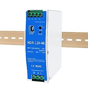 48V Power Supply NDR120-48;Input 100-240VAC;Output:48V 2.5A;110V 120V 220V Both;Din Rail