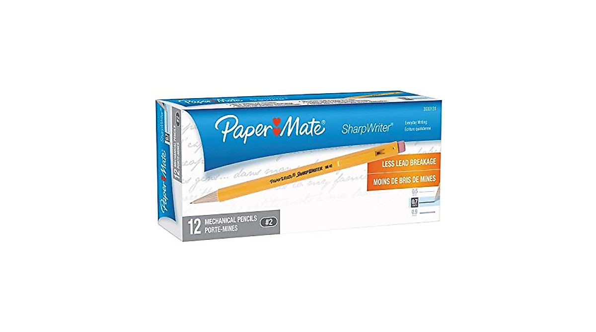 Paper Mate SharpWriter 0.7mm Mechanical Pencils | HB #2 Yellow