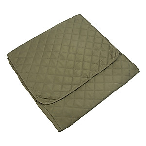 Home Details Quilted Reversible Furniture Protector Slipcover, Good for Dog Hair, Dust & Spills, Machine Washable, Arm Chair Sage-Olive