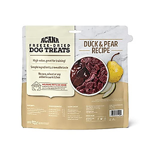 ACANA Singles Freeze Dried Dog Treats, Limited Ingredient Grain Free Duck & Pear Recipe, 3.25oz