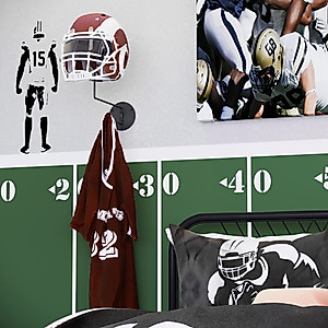 Wallniture Giro Helmet Holder Wall Mount, Bike Helmet Rack, Hooks for Hanging Motorcycle Accessories Metal, Black